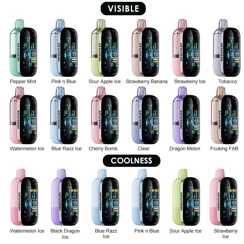 Kit monouso NEXA FLEX 18ml (Visible Version: 35K Puffs; Coolness Version: 25K Puffs) prezzi ...